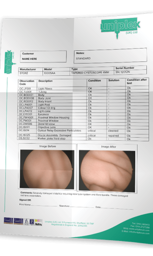 Rigid Endoscope Repair - Uniplex (UK) Ltd - NHS & Private Hospitals
